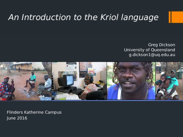 (PPT) An introduction to the Kriol language
