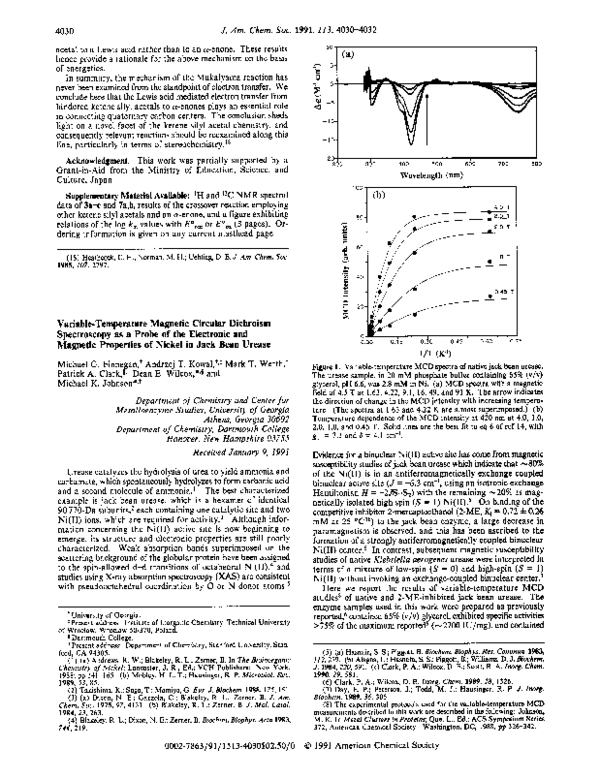 (PDF) Variable-temperature magnetic circular dichroism spectroscopy as ...