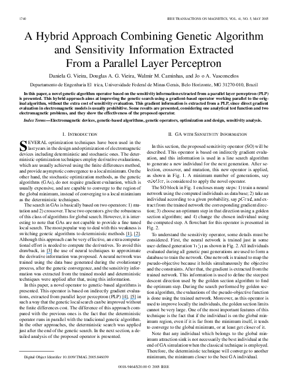 (PDF) A hybrid approach combining genetic algorithm and sensitivity information extracted from a ...