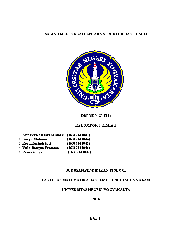 (DOC) SALING MELENGKAPI ANTARA STRUKTUR DAN FUNGSI DISUSUN OLEH ...