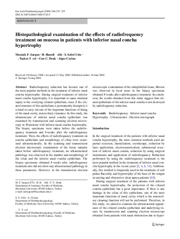 (PDF) Histopathological examination of the effects of radiofrequency ...