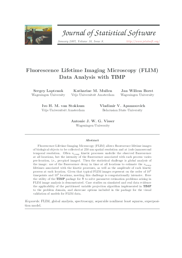(PDF) Fluorescence Lifetime Imaging Microscopy (FLIM): Instrumentation and Applications