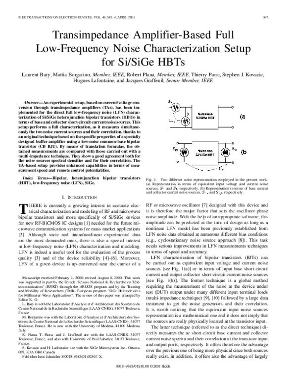 (PDF) Transimpedance amplifier-based full low-frequency noise characterization setup for Si/SiGe ...