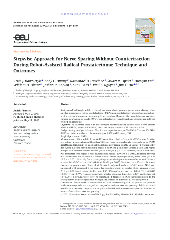 Pdf Stepwise Approach For Nerve Sparing Without Countertraction