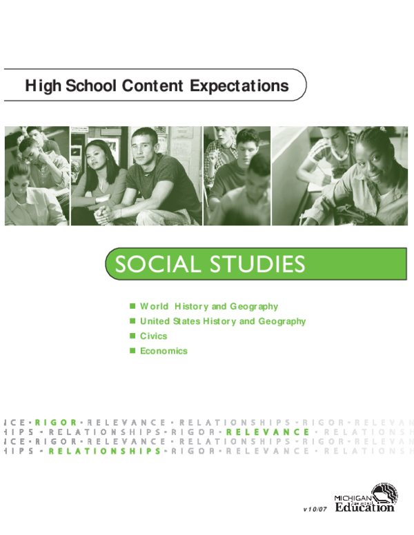 (PDF) High School Content Expectations
