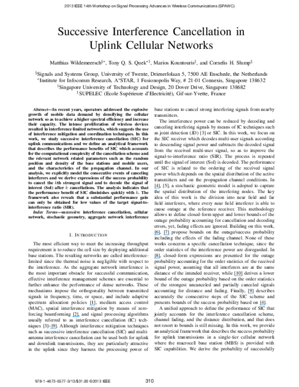 (PDF) Successive interference cancellation in the uplink of Radio-over ...