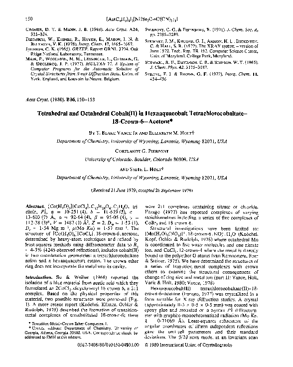 (PDF) Tetrahedral and octahedral cobalt(II) in hexaaquacobalt ...