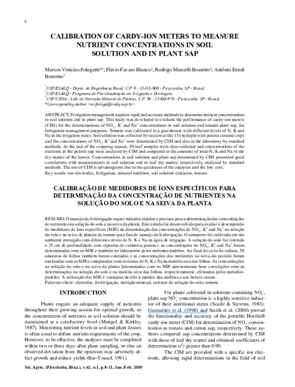 (PDF) Calibration of cardy-ion meters to measure nutrient ...