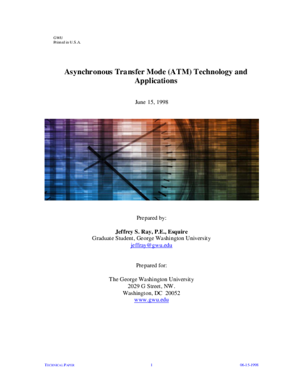 (PDF) Asynchronous Transfer Mode (ATM) Technology and Applications