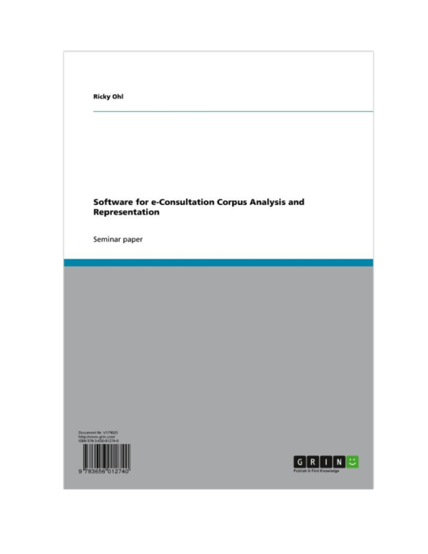 Software for e-Consultation Corpus Analysis and Representation