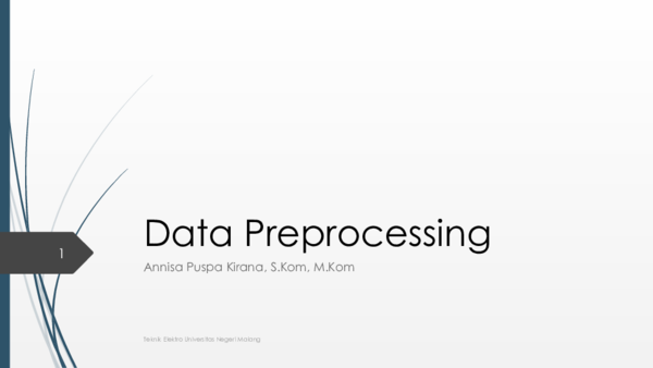 (PDF) Data Preprocessing