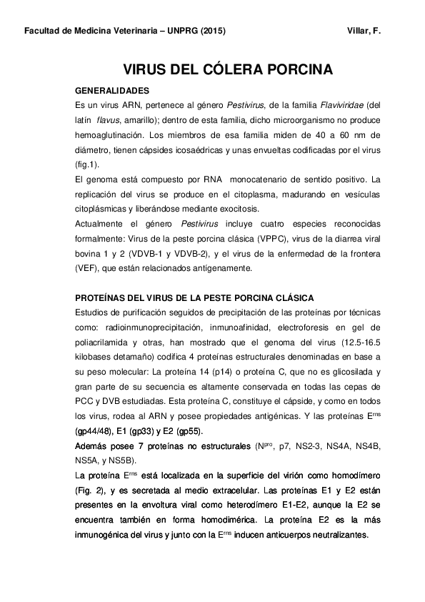 (PDF) VIRUS DEL CÓLERA PORCINO
