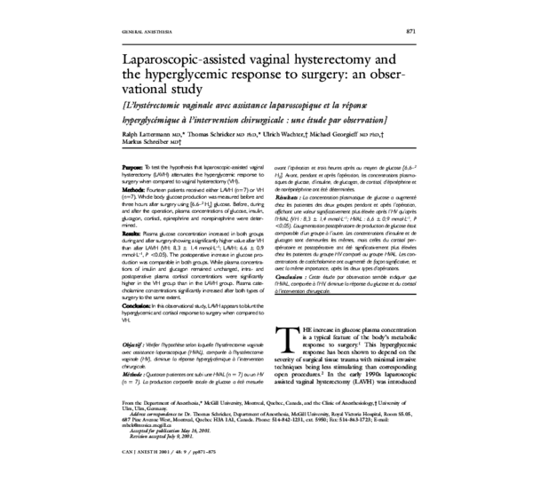 (PDF) Laparoscopic-assisted vaginal hysterectomy and bilateral salpingo ...