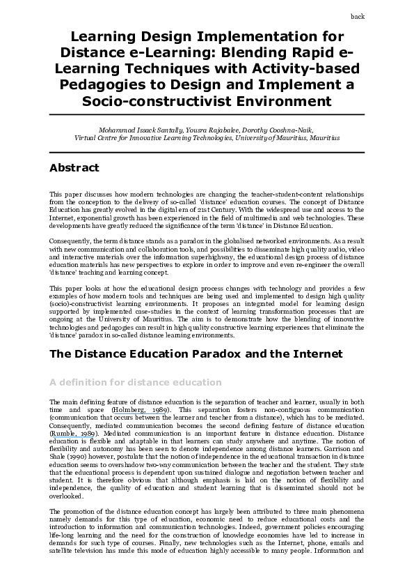 (PDF) Learning Design Implementation for Distance e-Learning: Blending Rapid e-Learning ...
