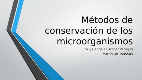 (PPT) Métodos de conservación de los microorganismos