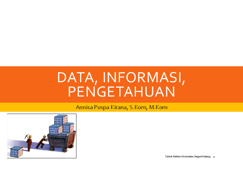 (PDF) DATA, INFORMASI, PENGETAHUAN