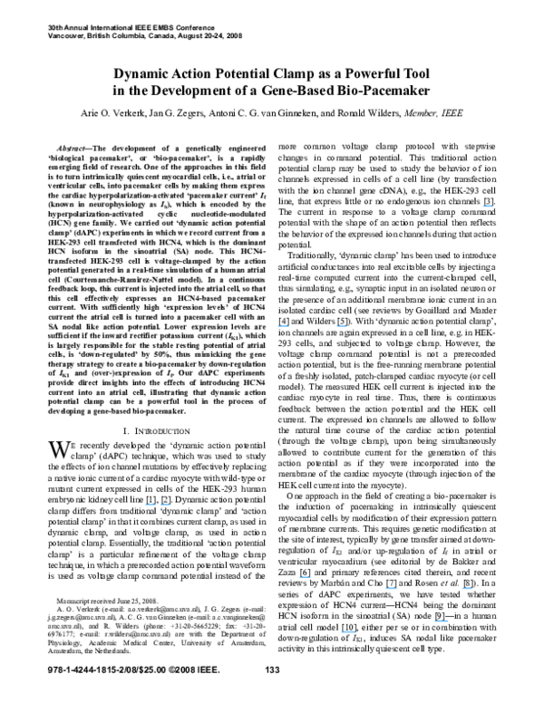 (PDF) Dynamic action potential clamp as a powerful tool in the development of a gene-based bio ...