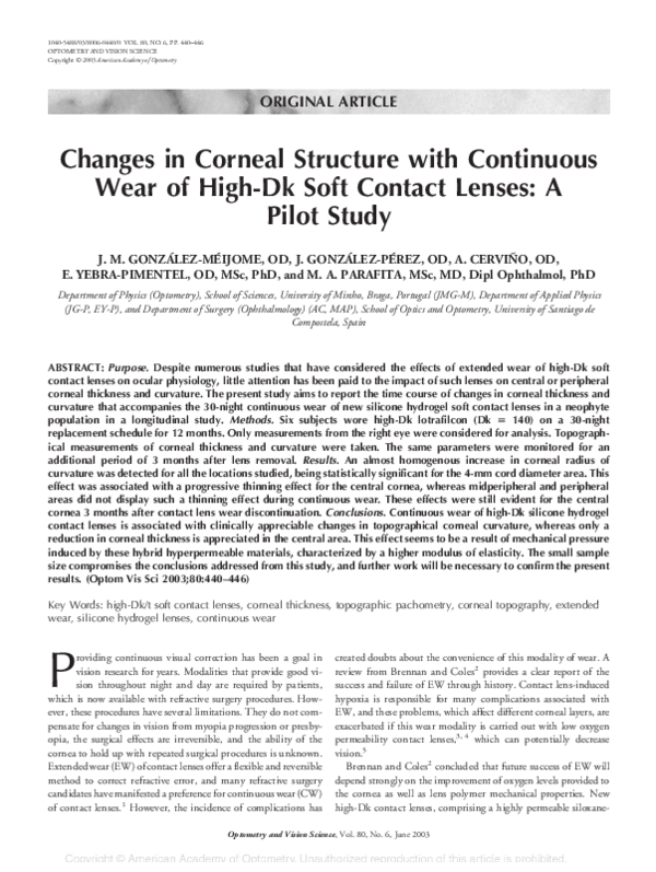 (PDF) Changes in Corneal Structure with Continuous Wear of High-Dk Soft ...