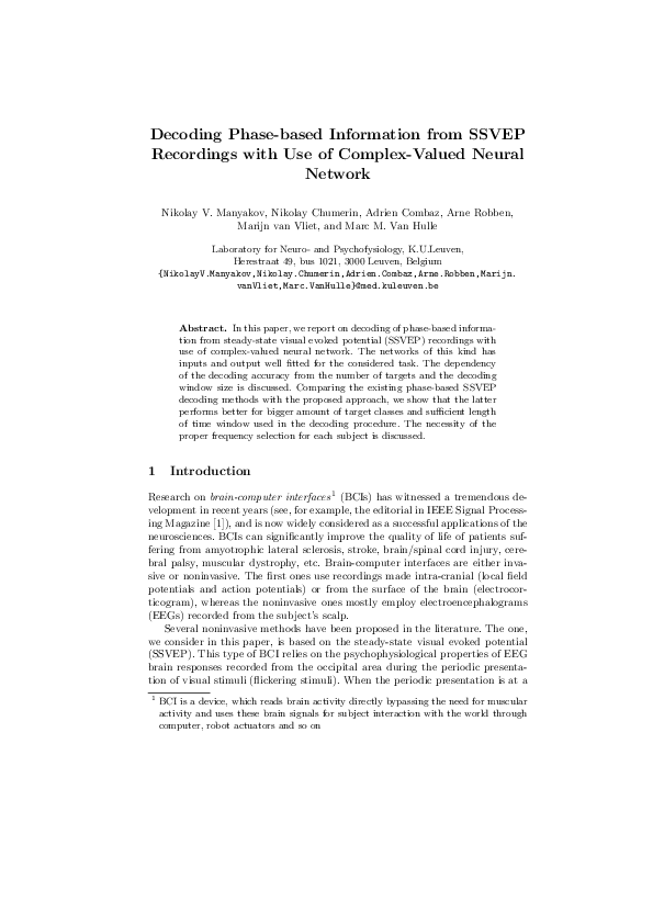 (PDF) Decoding Phase-Based Information from Steady-State Visual Evoked Potentials with Use of ...