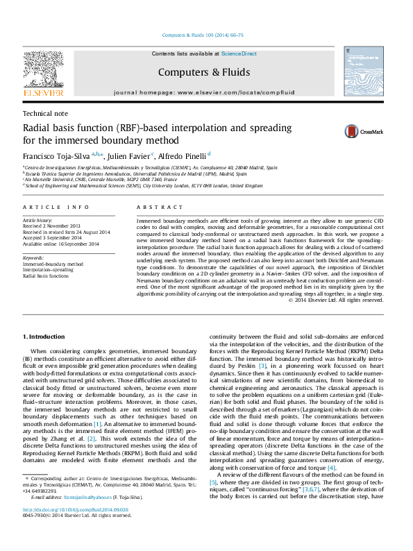 Pdf Radial Basis Function Rbf Based Interpolation And Spreading For