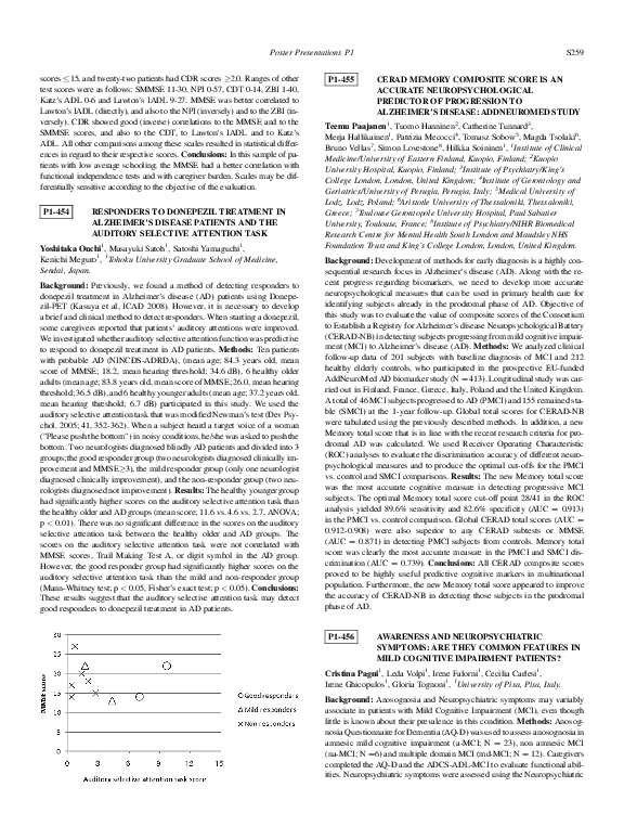 (PDF) CERAD memory composite score is an accurate neuropsychological ...