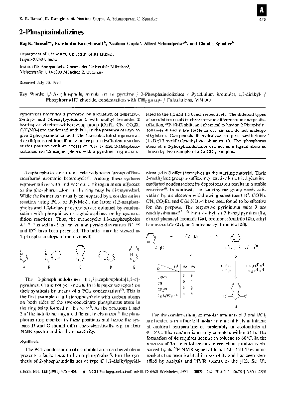 (PDF) 2-Phosphaindolizines