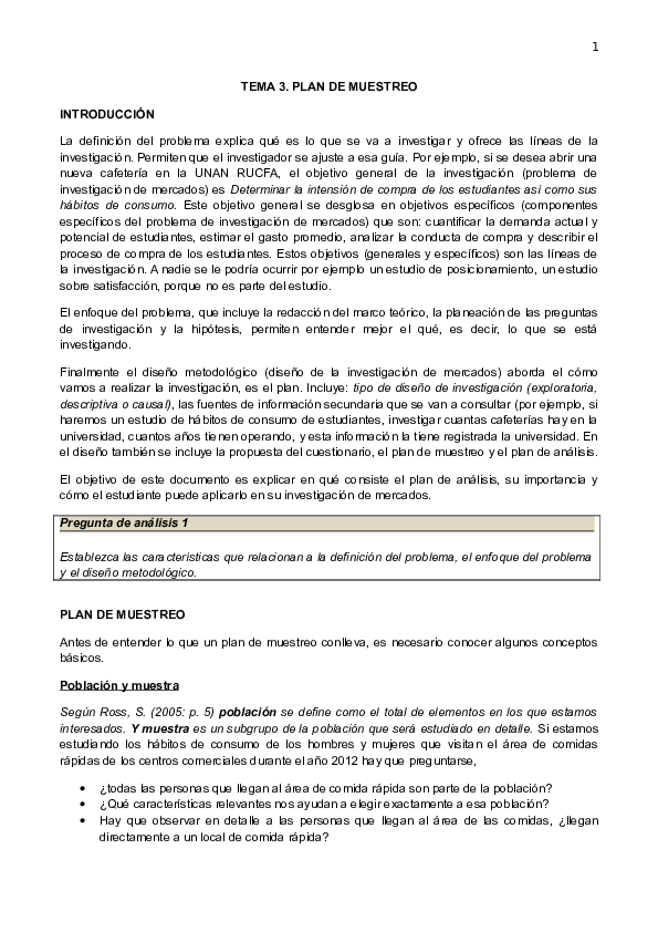 (DOC) TEMA 3. PLAN DE MUESTREO