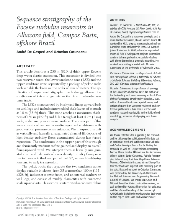 (PDF) Sequence stratigraphy of the Eocene turbidite reservoirs in ...