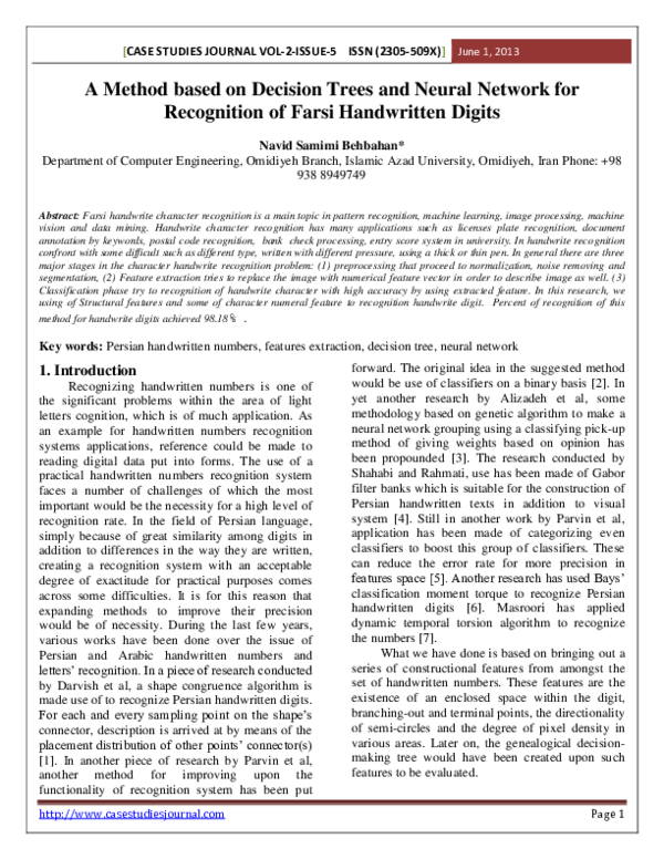 Pdf A Method Based On Decision Trees And Neural Network For