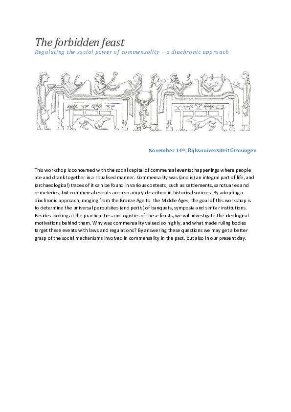 (PDF) The forbidden feast: Regulating the social power of commensality ...