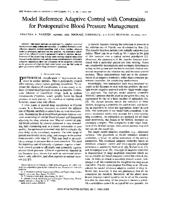 (PDF) Model reference adaptive control with a constrained linear reference model