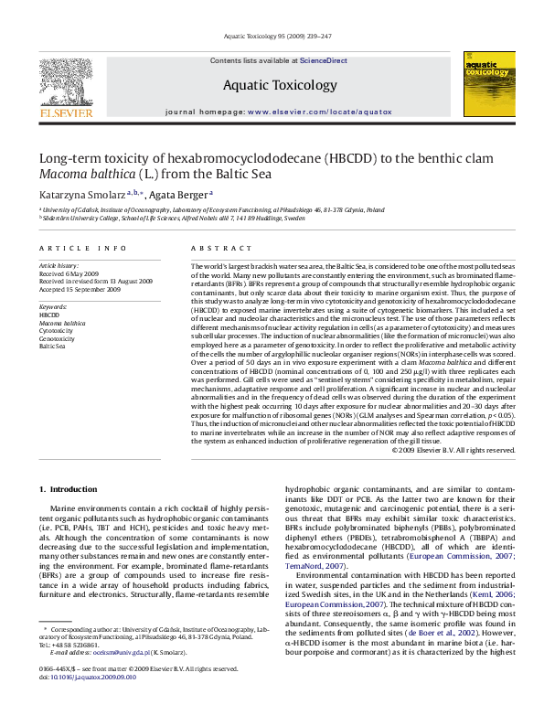 (PDF) Ecophysiological and Genetic Traits of the Baltic ClamMacoma ...