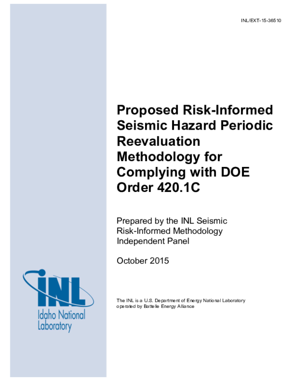 (PDF) Proposed Risk-Informed Seismic Hazard Periodic Reevaluation ...