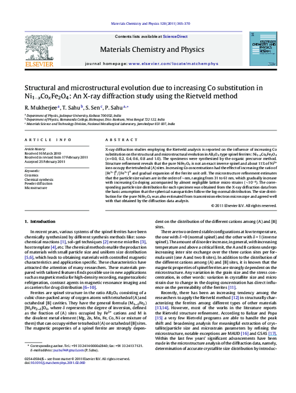 (PDF) Role of Ni substitution on structural, magnetic and electronic properties of epitaxial ...