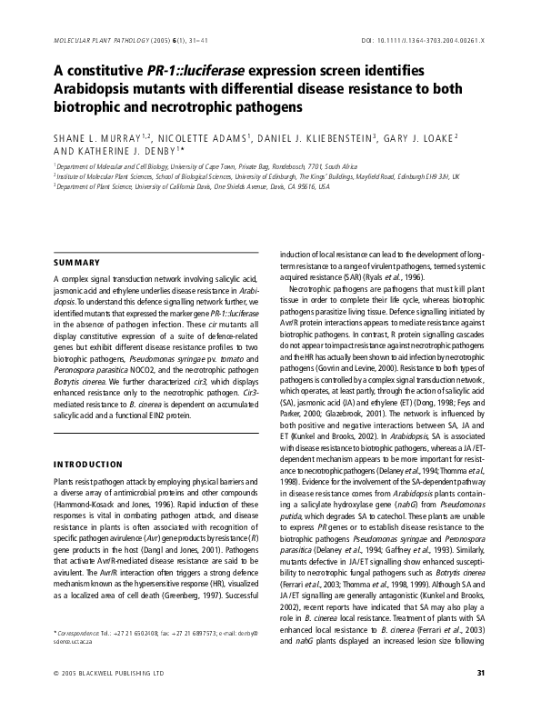 (PDF) A constitutive PR1::luciferase expression screen identifies ...