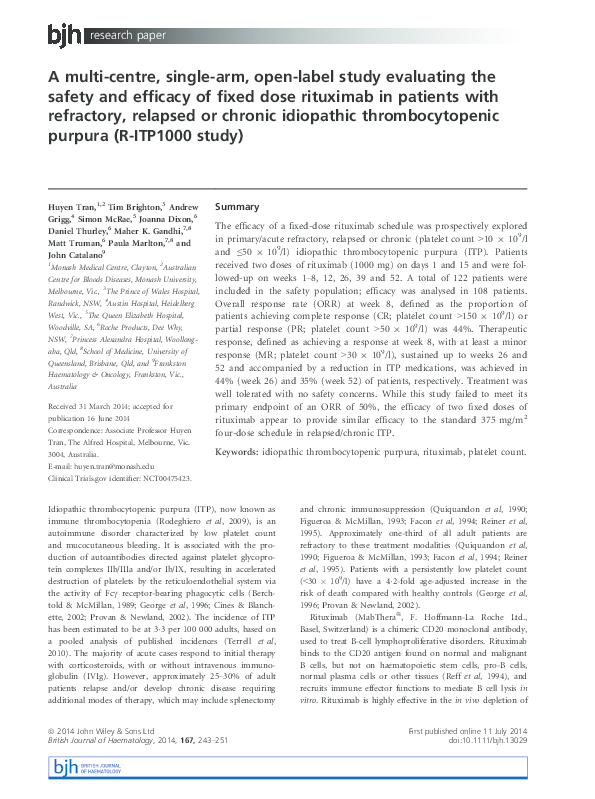 (PDF) A multi-centre, single-arm, open-label study evaluating the ...