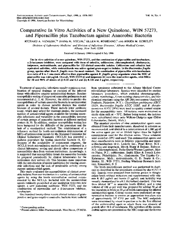 (PDF) Comparative in vitro activities of a new quinolone, WIN 57273 ...
