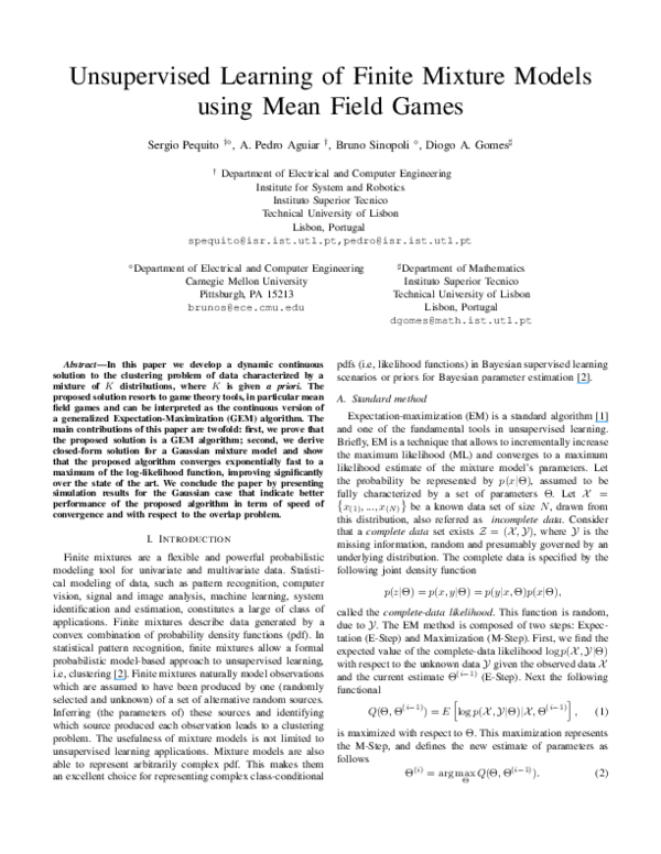 Pdf Unsupervised Learning Of Finite Mixture Models