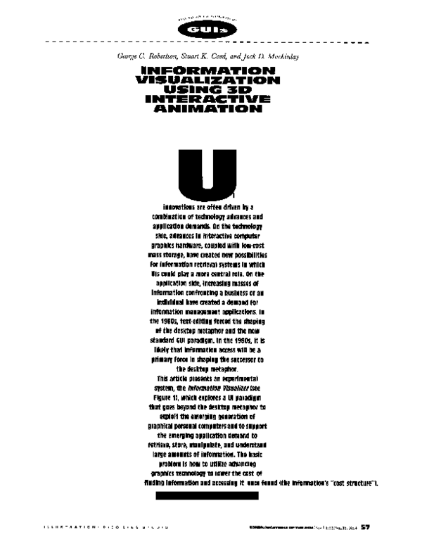 (PDF) Information visualization using 3D interactive animation
