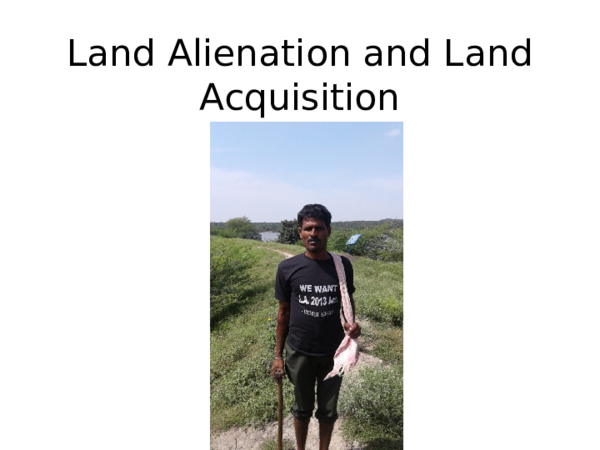 (PPT) Land alienation | Trinadha Raju - Academia.edu