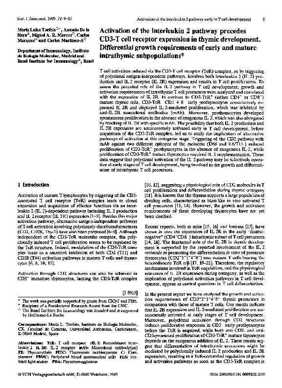 (PDF) IL-2 Pathway's Role in Thymic T Cell Development