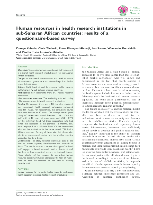 (PDF) 2014 03 Article-Human-Resources-Research-J R Soc Med-2014-Kebede ...