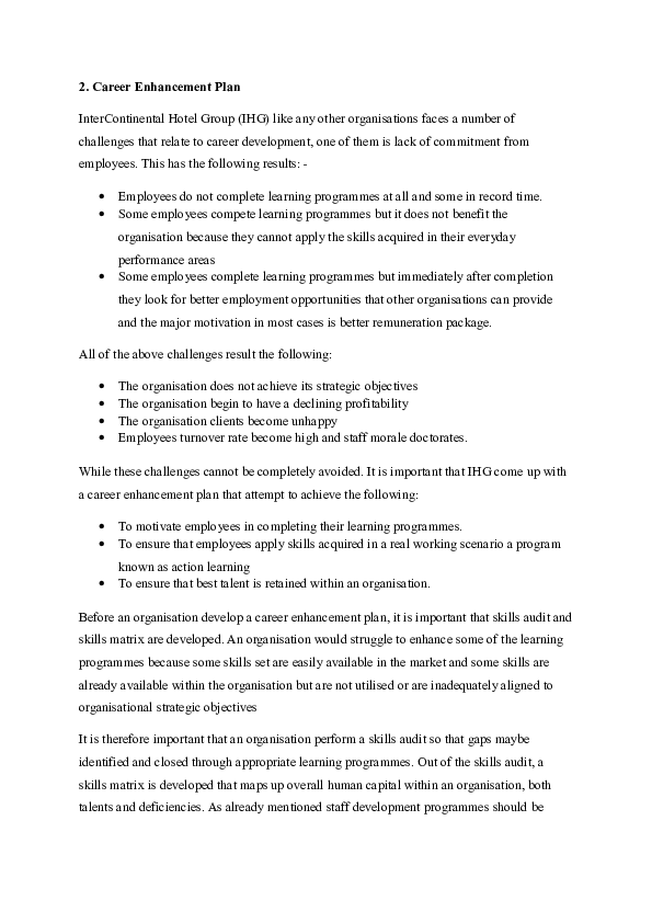 (DOC) Career Enhancement Plan