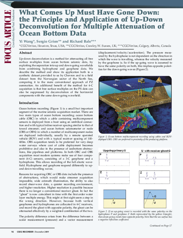 (PDF) What Comes Up Must Have Gone Down: the Principle and Application of Up-Down Deconvolution ...