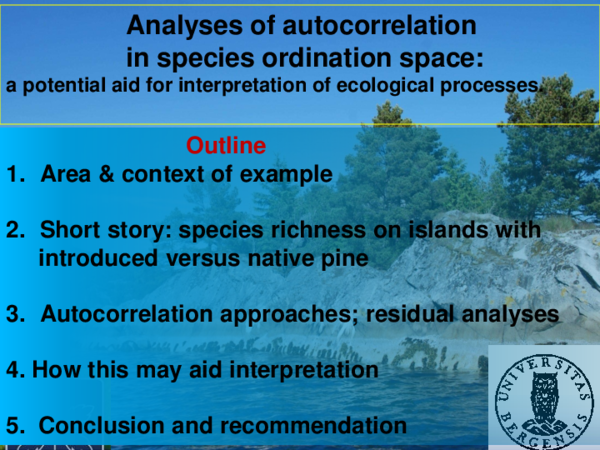 (PDF) Analyses of autocorrelation in species ordination space: a ...