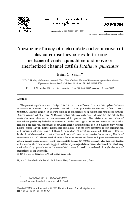 (PDF) Anesthetic efficacy of metomidate and comparison of plasma ...
