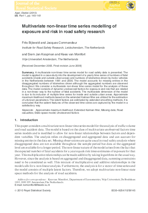 Pdf Multivariate Non Linear Time Series Modelling Of Exposure And