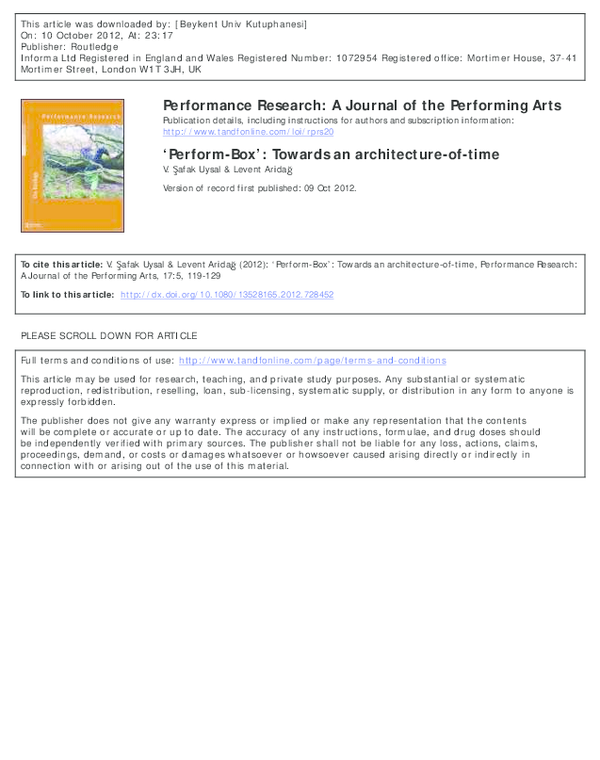 (PDF) ‘Perform-Box’: Towards an architecture-of-time