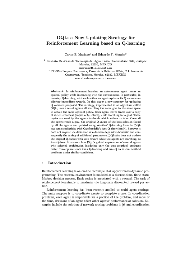 (PDF) DQL: A New Updating Strategy for Reinforcement Learning Based on ...