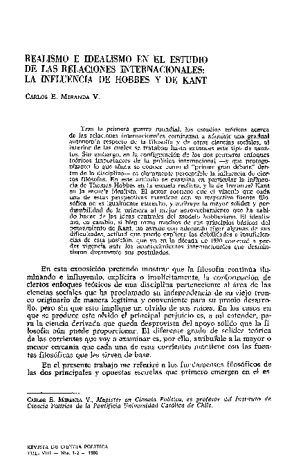 (PDF) Idealismo y realismo en las rrii
